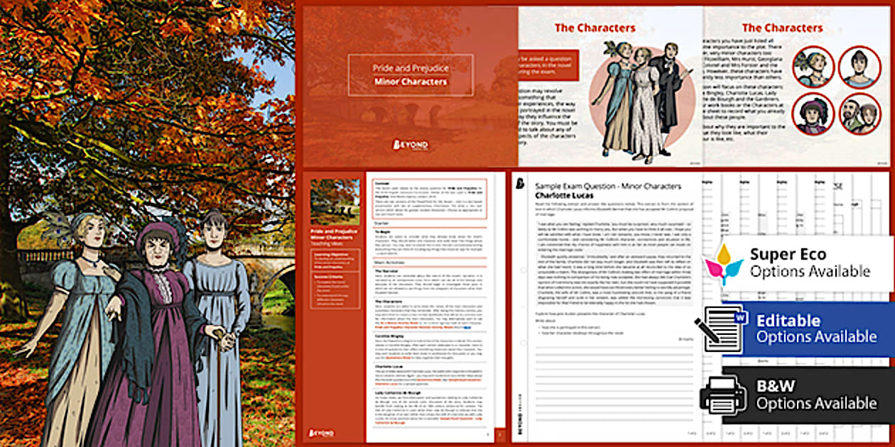 Minor Characters in Pride and Prejudice Lesson Pack | Beyond