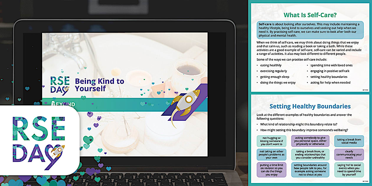 FREE! - RSE Day PowerPoint: Ways to be Kind to Yourself | Beyond