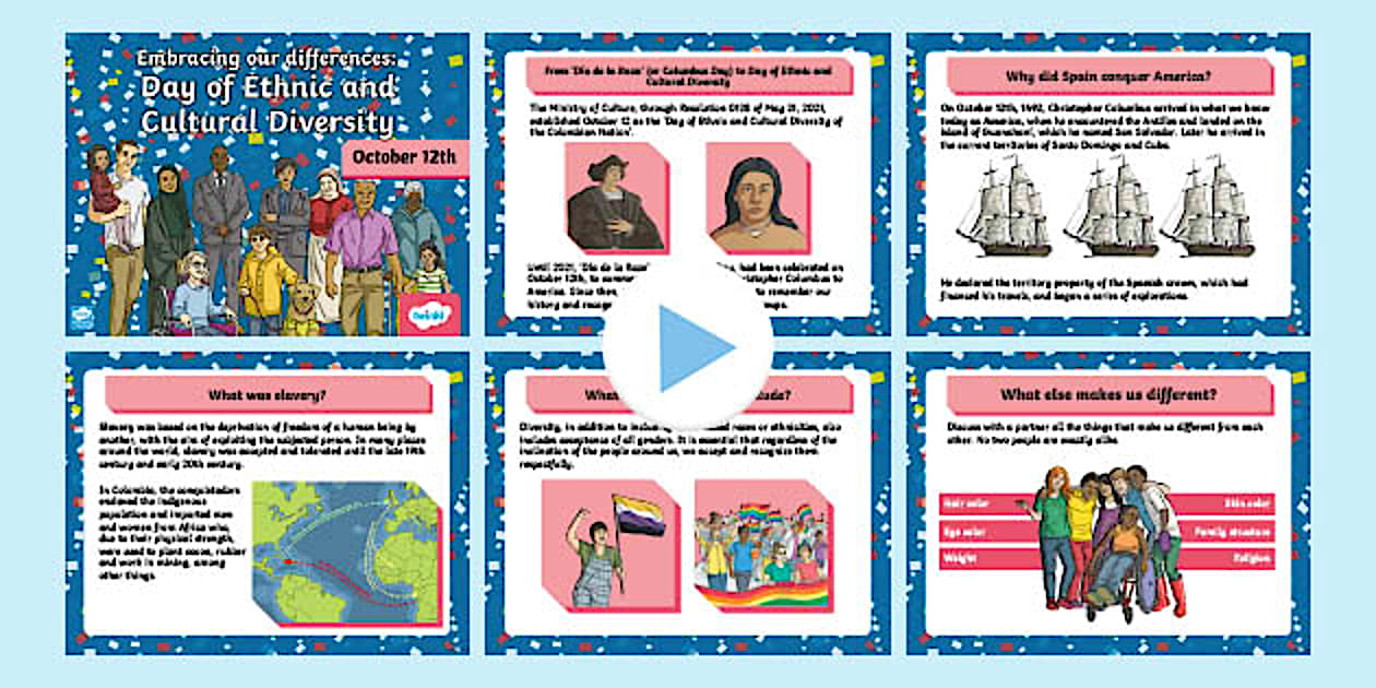 October 12-Cultural and Ethnic Diversity Day-Twinkl Colombia