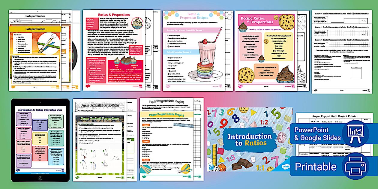 Ratios and Proportions Worksheets Pack | Twinkl USA - Twinkl