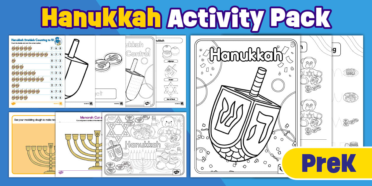 Prekindergarten Hanukkah Activity Pack