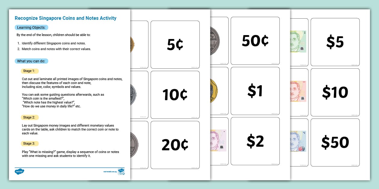 Singapore Money Recognition Game (Lehrer gemacht) - Twinkl