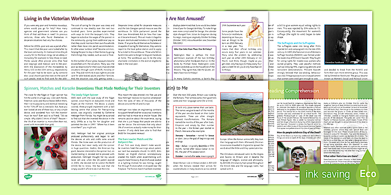 Exercises on How to Improve Reading Comprehension - Twinkl