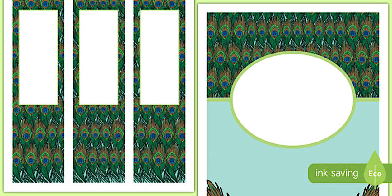 Proud Peacock Binder Cover (Teacher-Made) - Twinkl