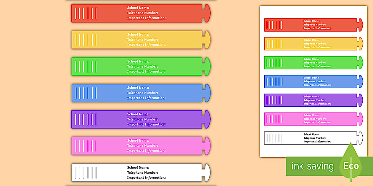 School Trip Editable Wristband (teacher made) - Twinkl