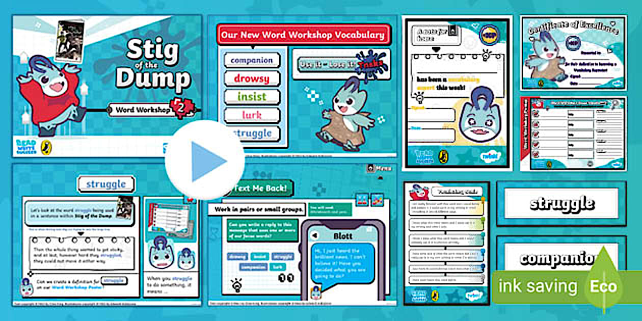 FREE! - Stig of the Dump Word Workshop 2 [LKS2] - Twinkl