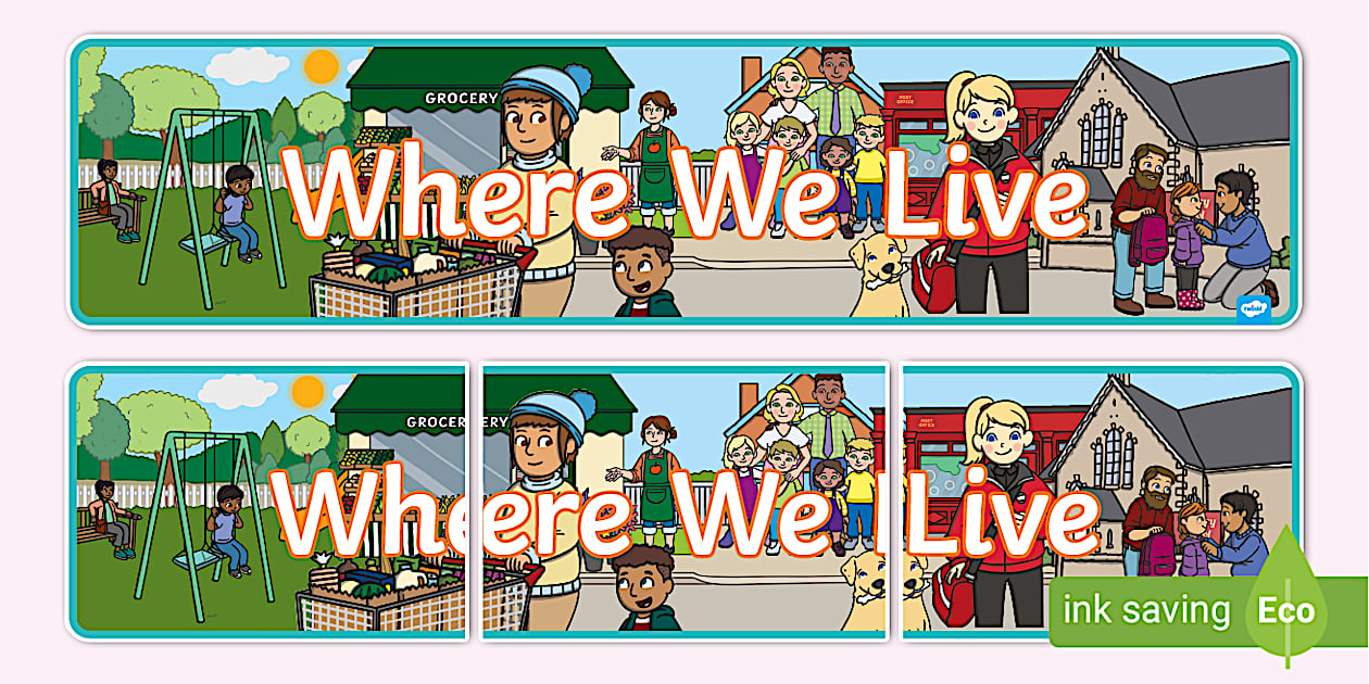 Where We Live Display Banner,local area banner - Twinkl