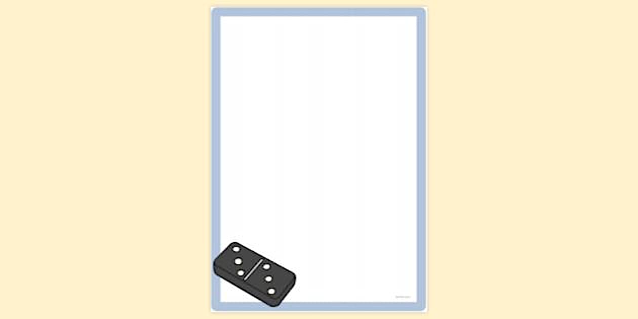 Simple Blank Double Three Domino Page Border | Twinkl