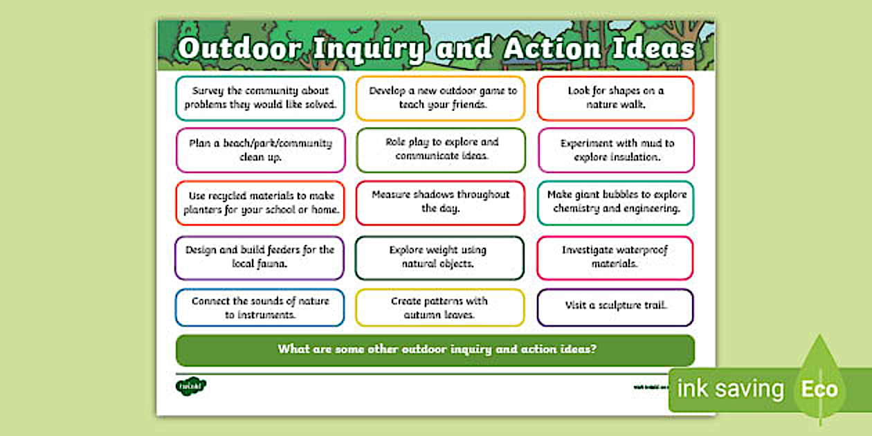 Outdoor Inquiry and Action Ideas (PYP) - Twinkl