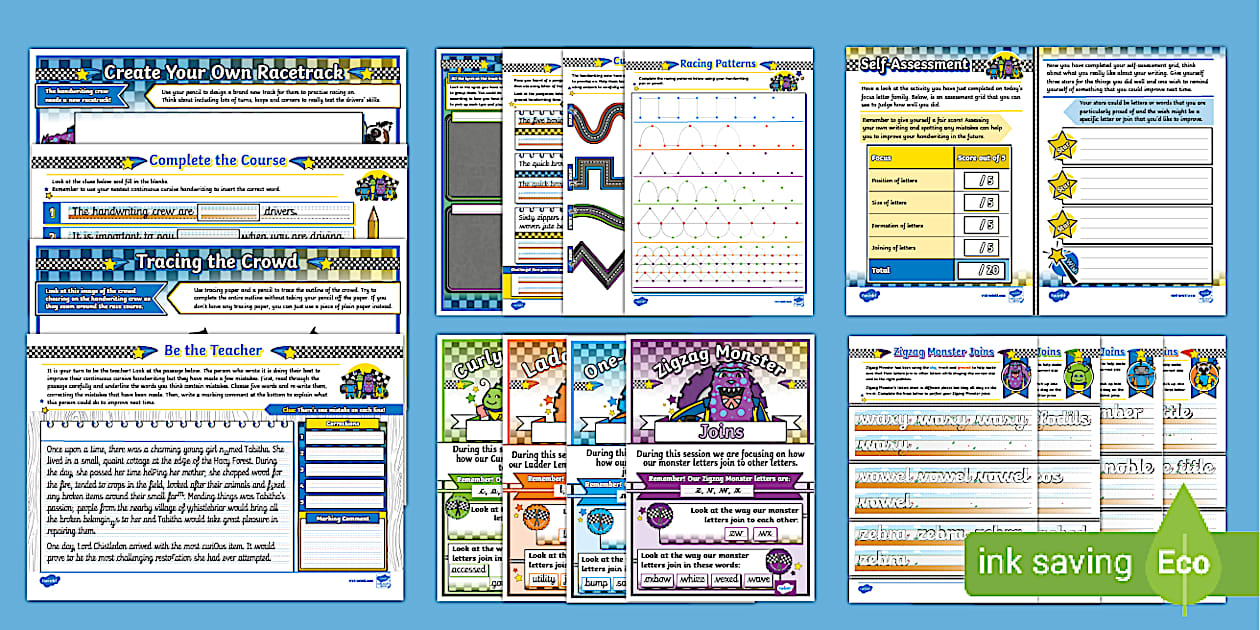 KS2 Racing Ahead Handwriting Week 5 (Continuous Cursive)