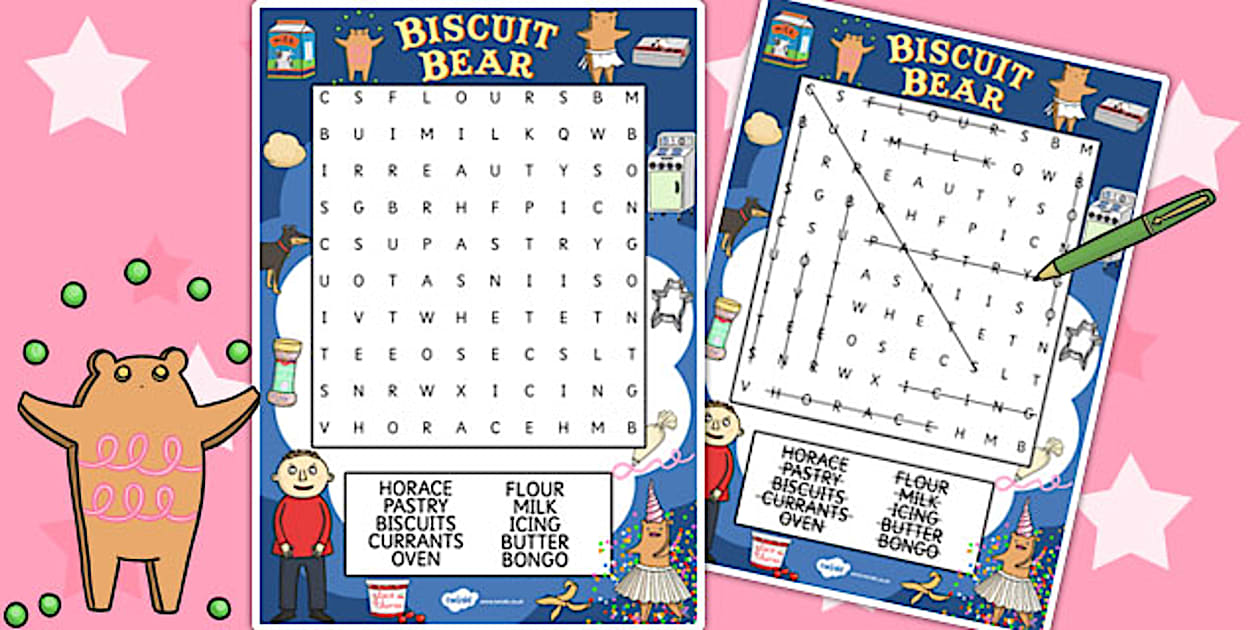 Word Search to Support Teaching on Biscuit Bear - Twinkl