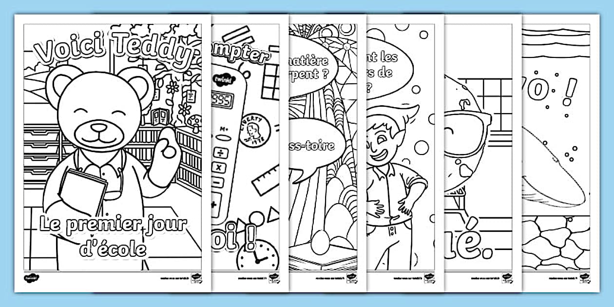 Coloriages et jeux de mots pour la rentrée - cycle 1