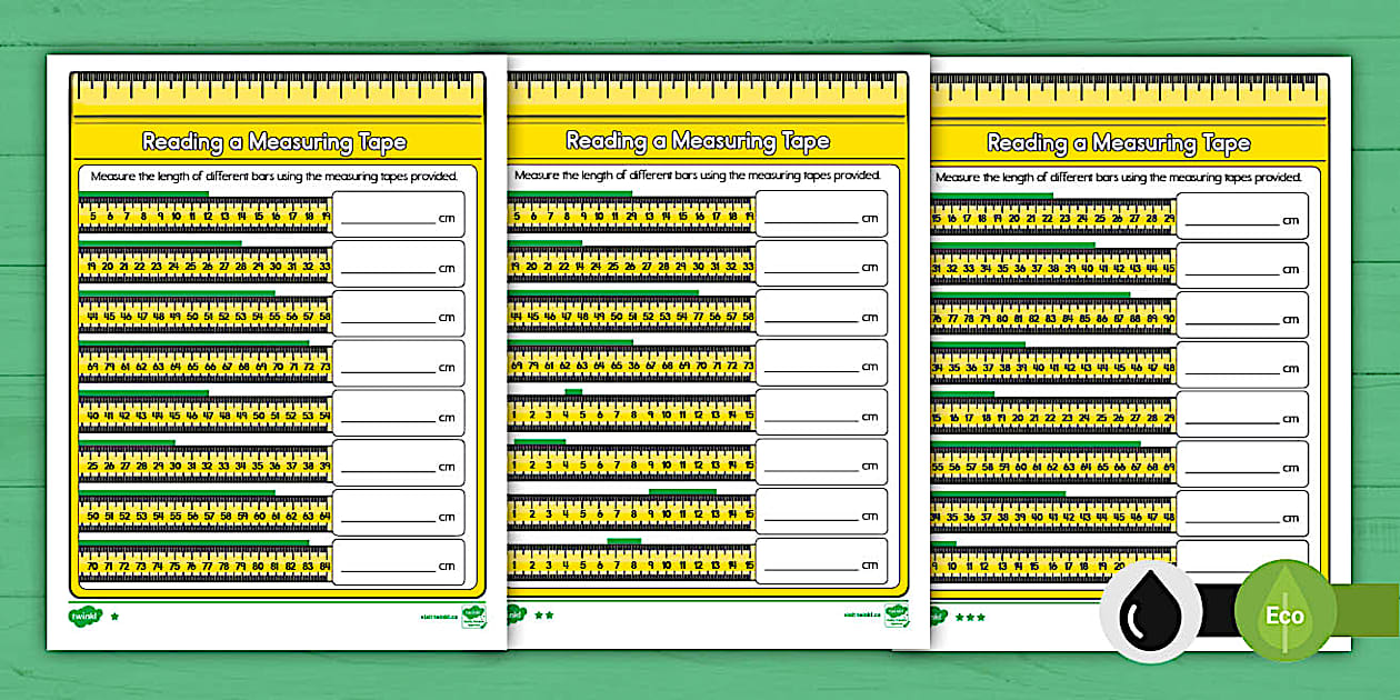 Reading a Tape Measure Worksheet | Twinkl CA (Teacher-Made)