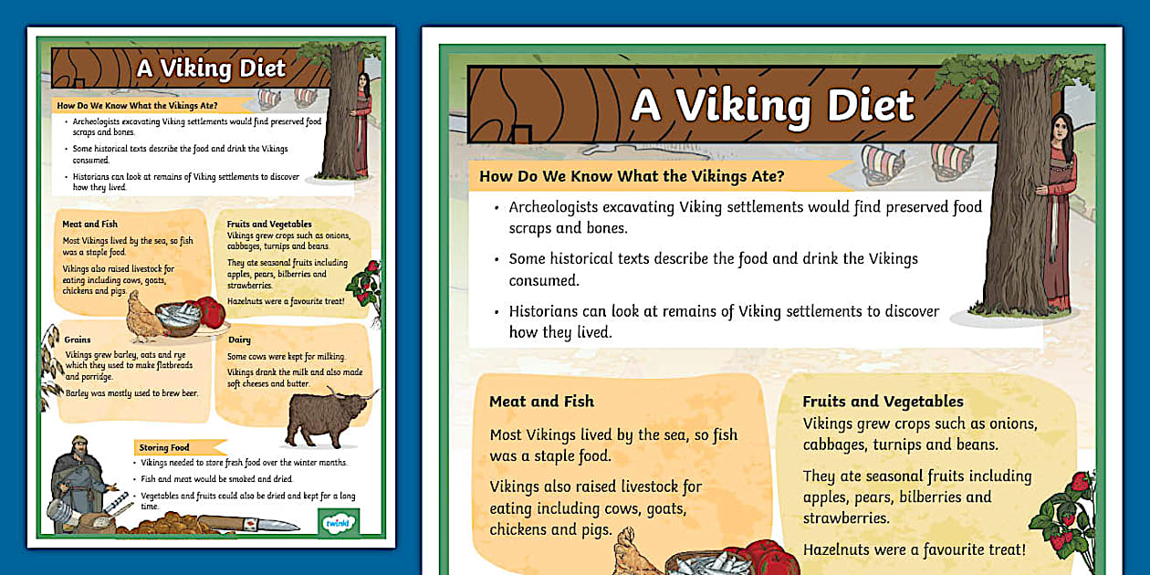 Viking Diet Poster - KS2 - History (teacher made) - Twinkl