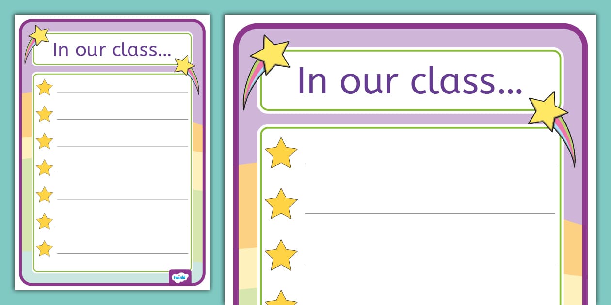 In Our Class... Display Poster (teacher made) - Twinkl