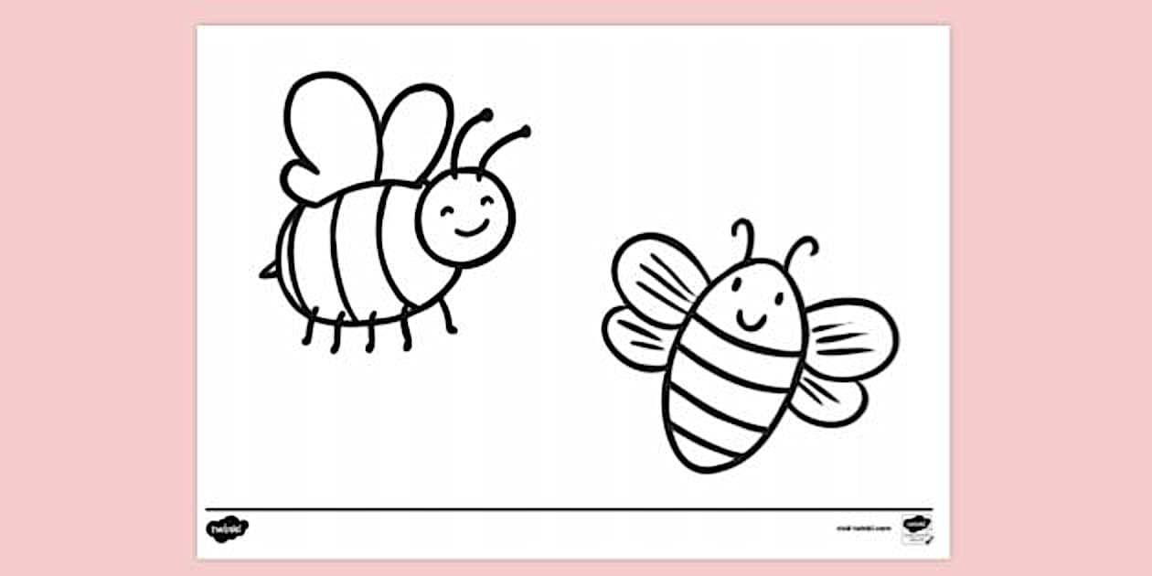 Bee Colouring Page | Colouring Sheets (teacher made)