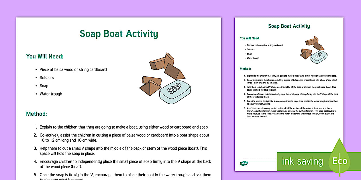 Soap and Water Science Experiment | Soap Boat Experiment