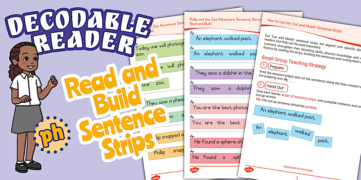 FP Phonics - ph Decodable Readers - Sentence Strips