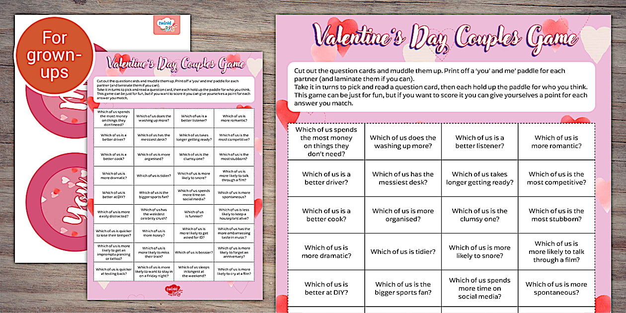 Valentine's Day Couples Game | Twinkl Party (Teacher-Made)