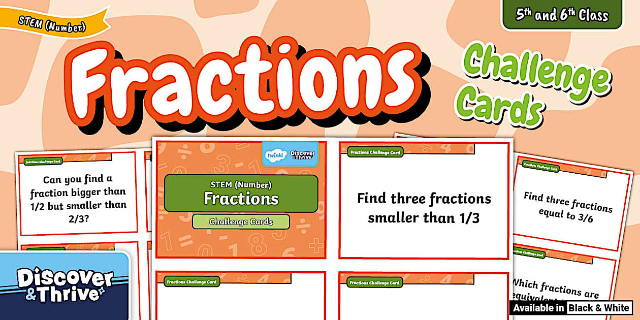Fraction Wall Challenge Cards 5th and 6th Class