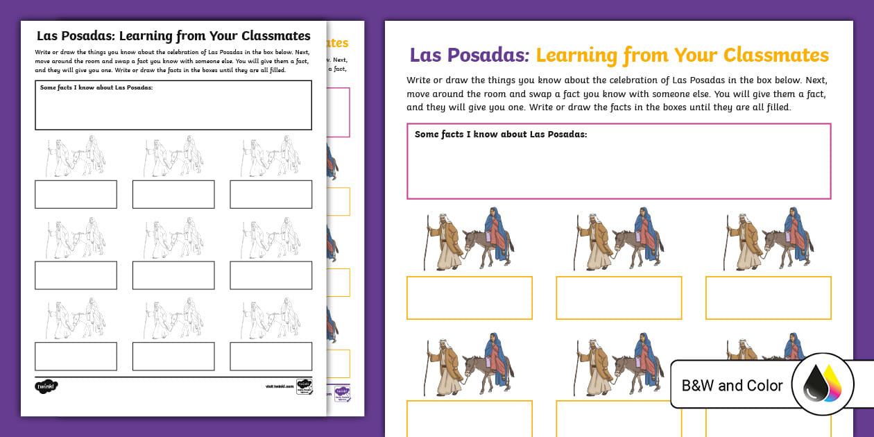 Las Posadas: Learning from Your Classmates Activity - Twinkl