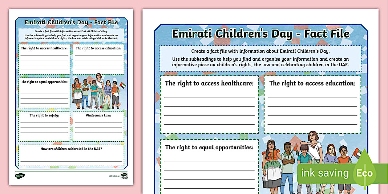 Emirati Children's Day Fact File (teacher made) - Twinkl