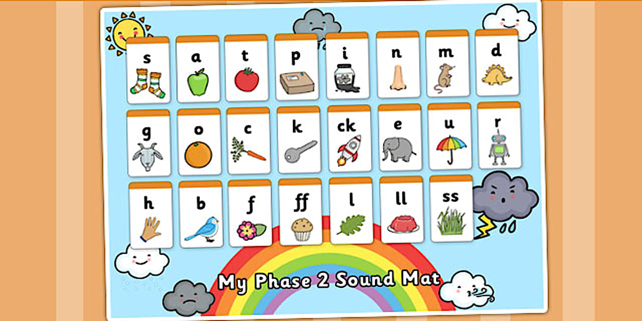 Weather Themed Phase 2 Sound Mat (teacher made) - Twinkl