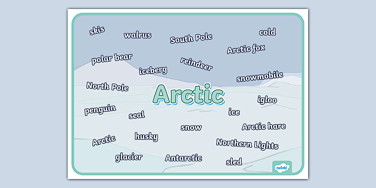 Arctic Vocabulary Display Poster (Teacher-Made) - Twinkl