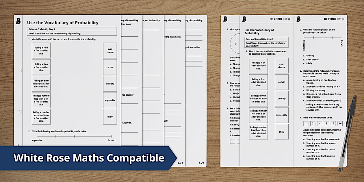 👉 Use the Vocabulary of Probability - Twinkl