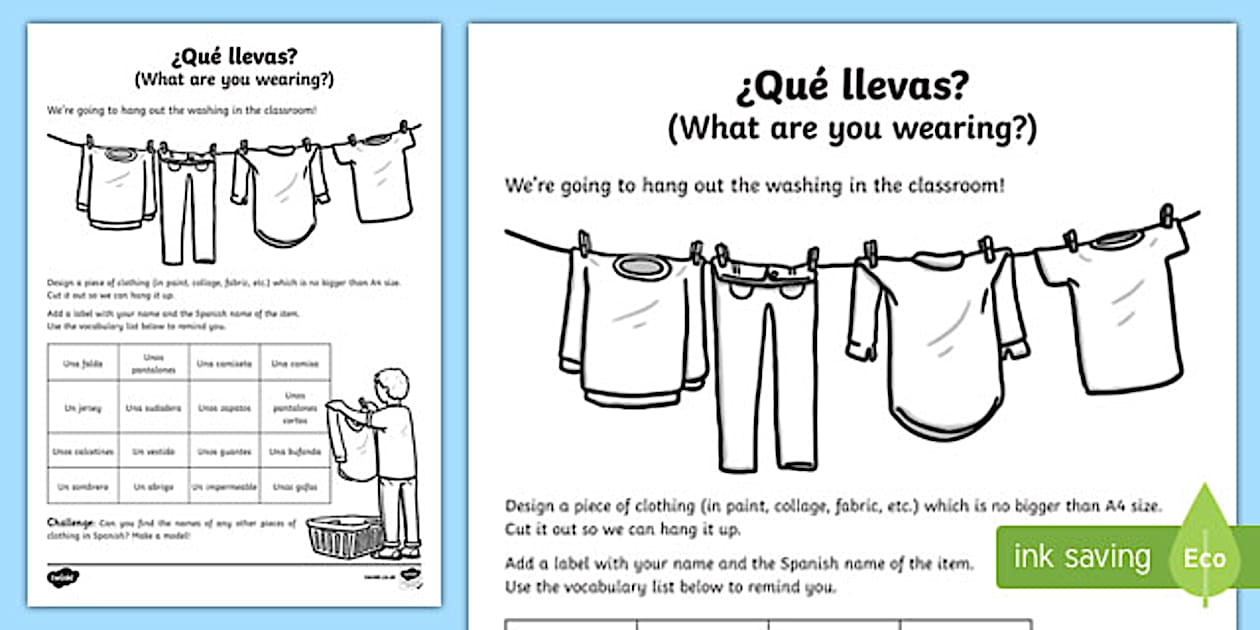 What Are You Wearing Worksheet / Worksheet - Twinkl