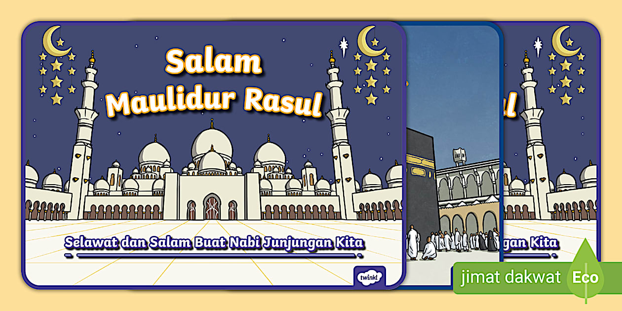 Poster Ucapan Maulidur Rasul (teacher made) - Twinkl
