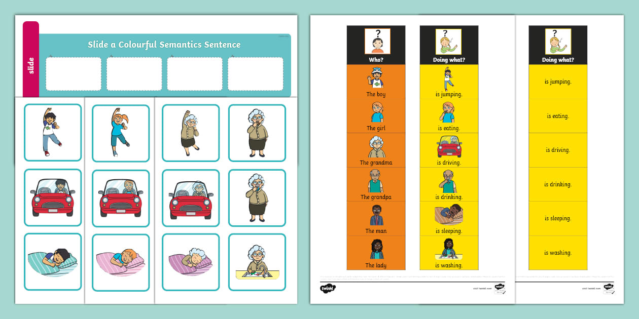 Colourful Semantics Slide a Sentence Who? + Doing What?