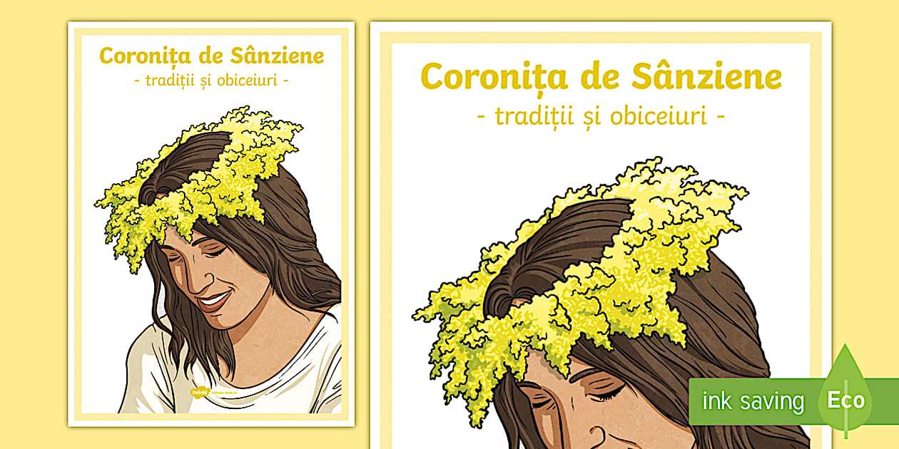 Tradiții ale romanilor: Coroniță de Sânziene - Planșă cu diferite ...