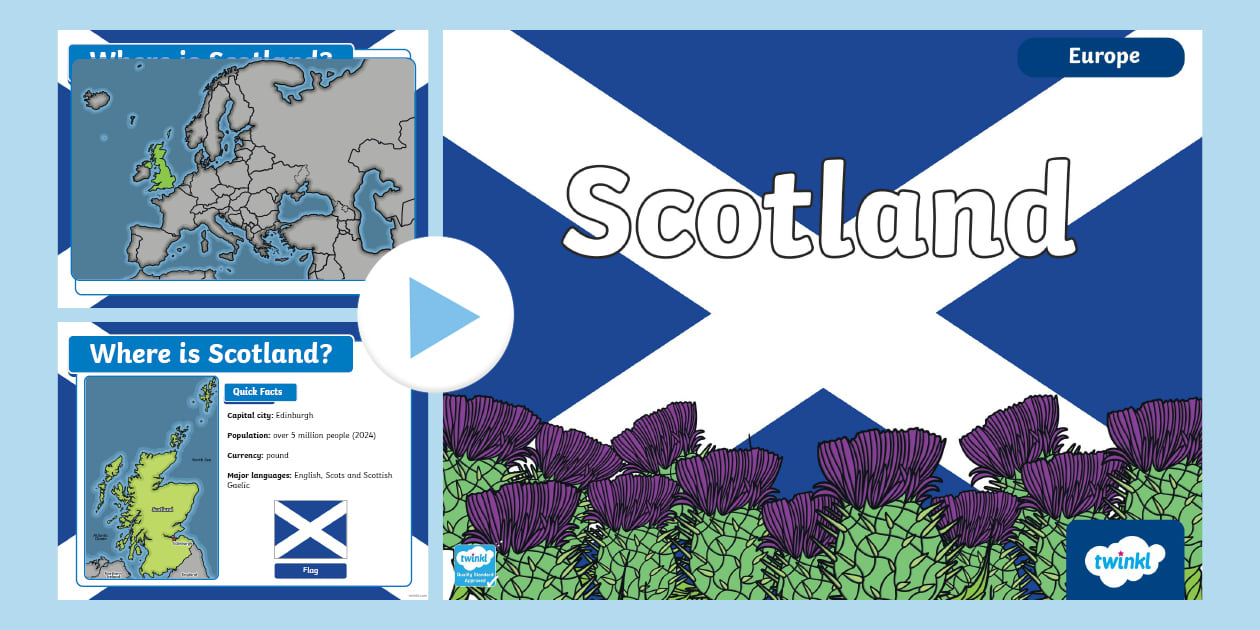 KS1 Scotland PowerPoint - Geography - Countries - Twinkl
