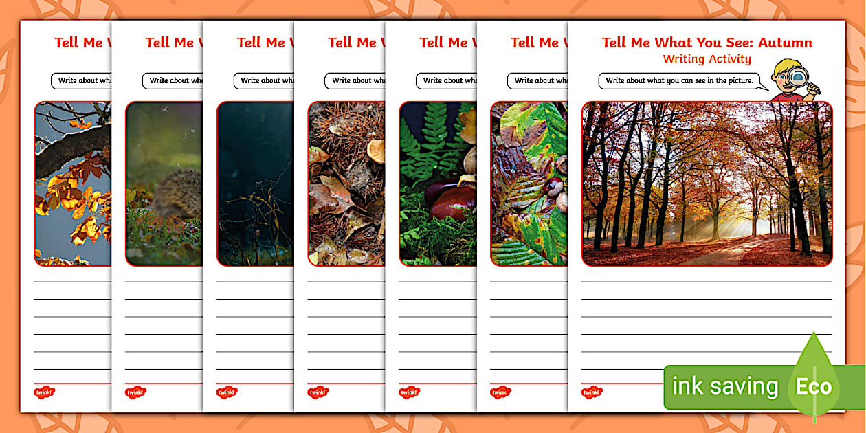 Tell Me What You See: Autumn Writing Activities | Twinkl
