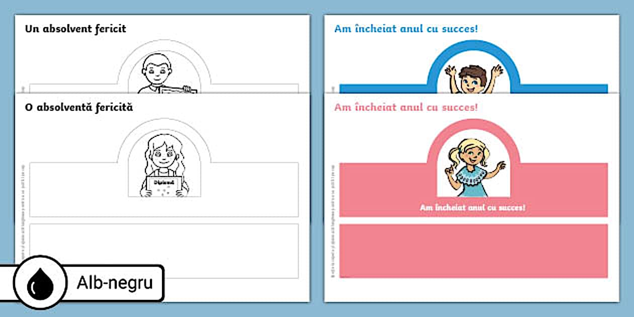 Sfârșit de an școlar – Coronițe (Teacher-Made)