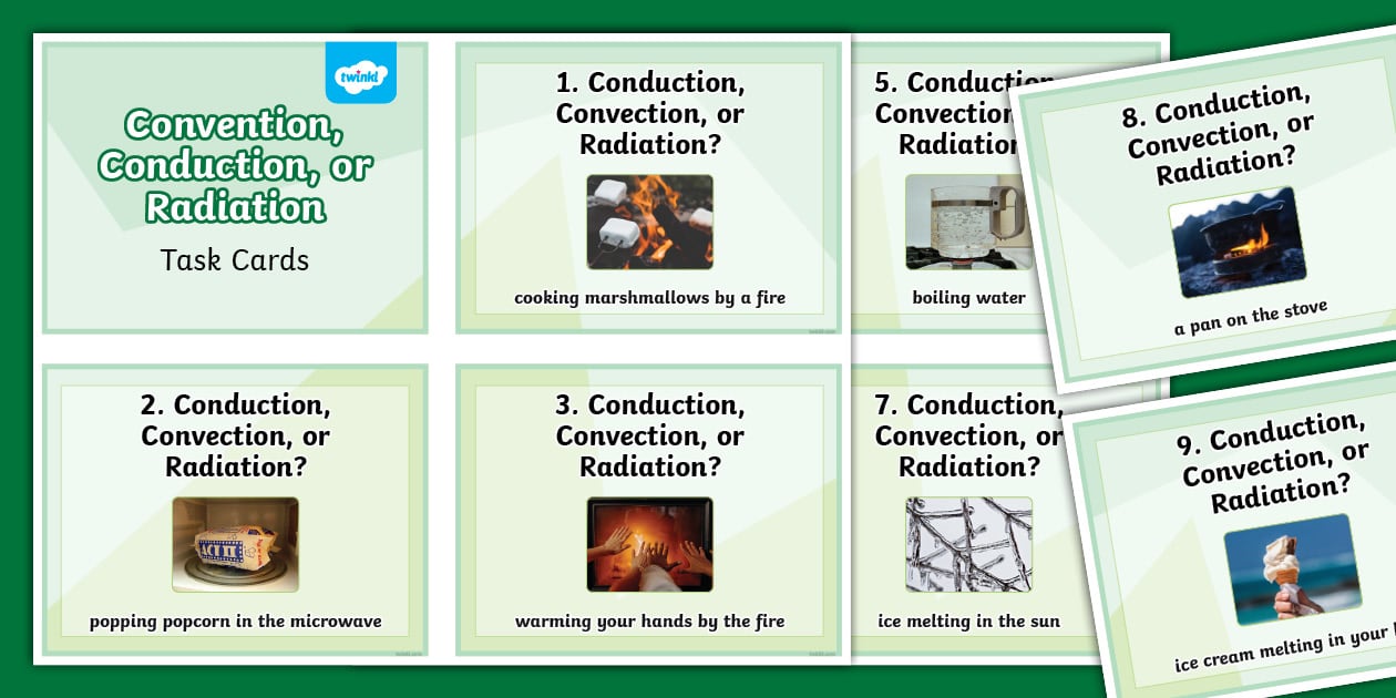 Fourth Grade Convention, Conduction, or Radiation Task Cards