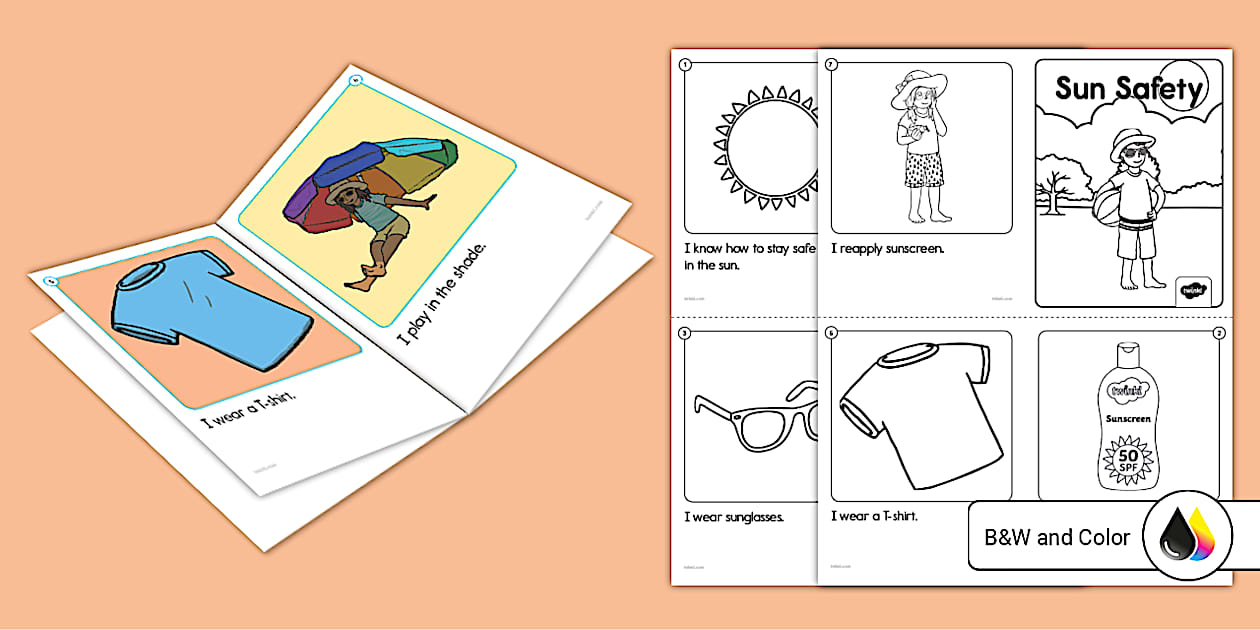 Sun Safety Early Emergent Reader Printable Book - Twinkl USA