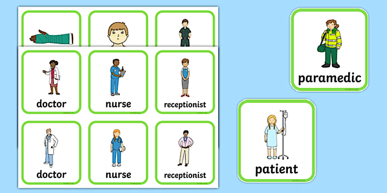Cursive Hospital Role Play Badges (Hecho por educadores)