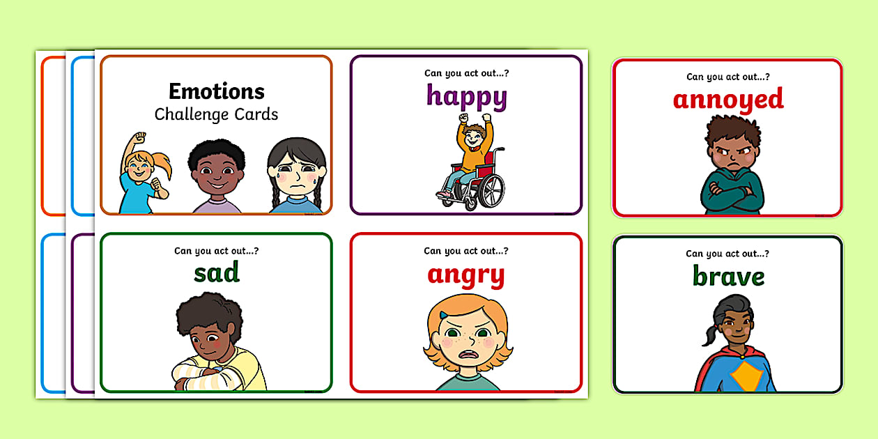 Emotions Drama Challenge Cards (teacher made) - Twinkl