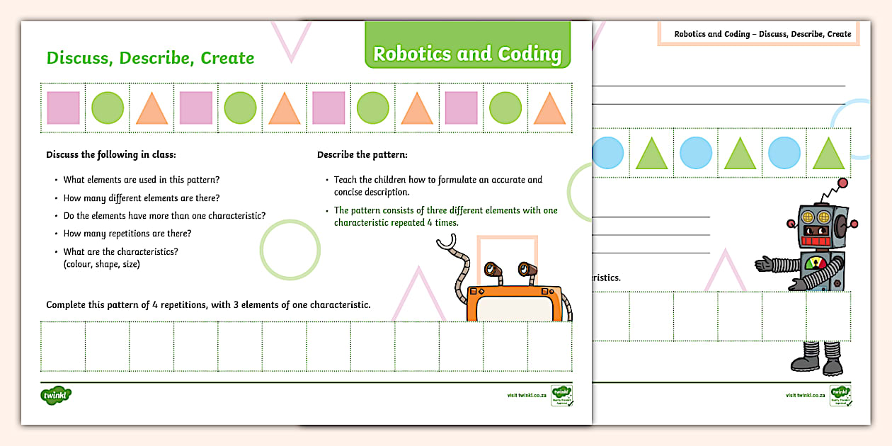 Grade R Pattern Recognition (teacher made) - Twinkl