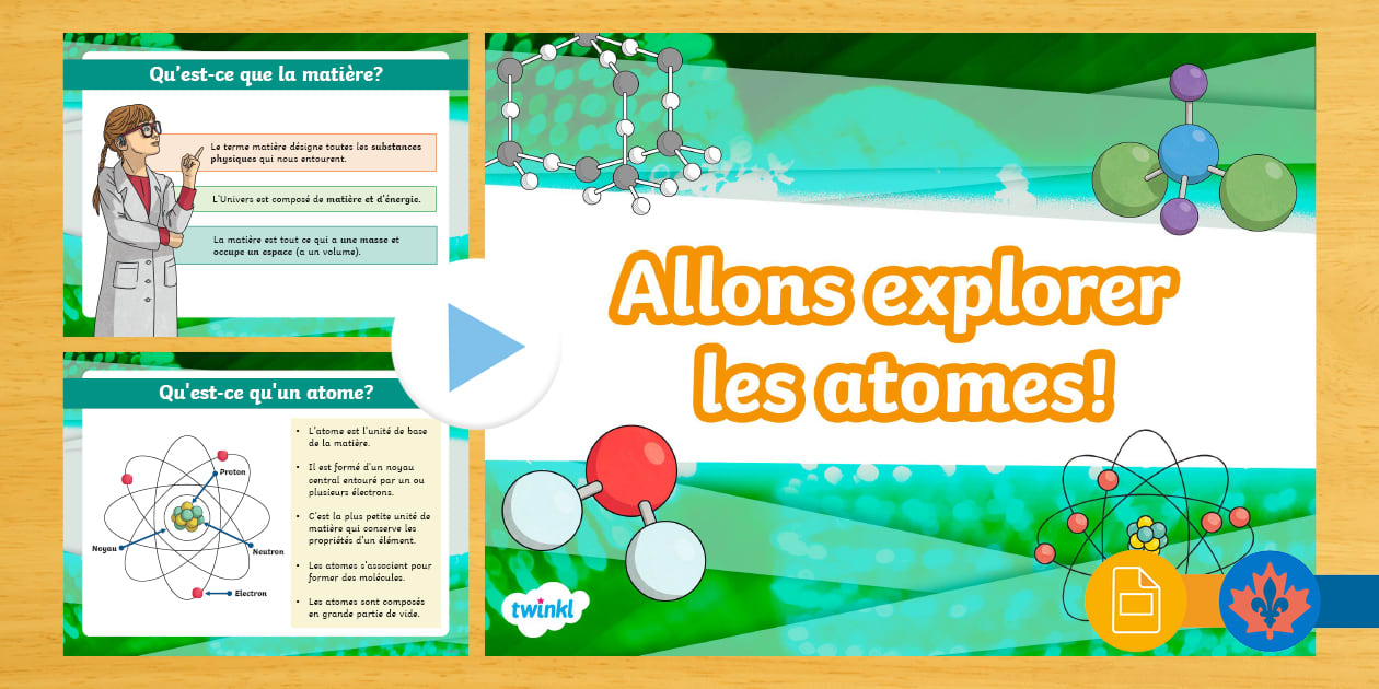 Let's Explore Atoms French (teacher made) - Twinkl