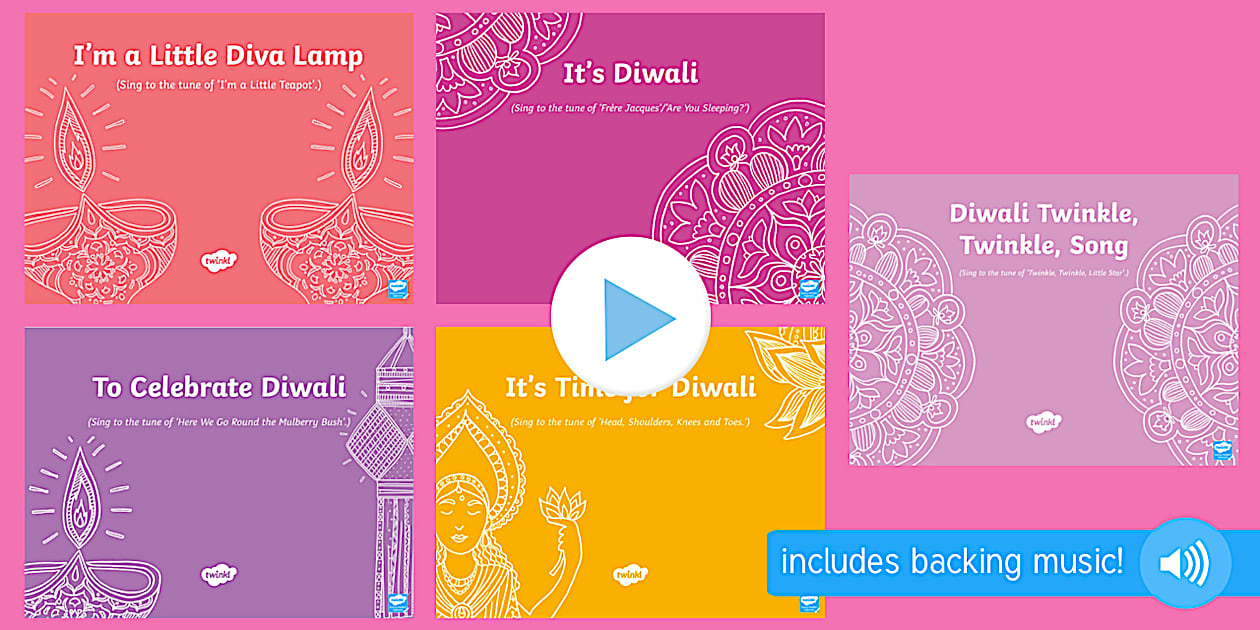 Diwali Songs and Rhymes PowerPoints Pack - Twinkl
