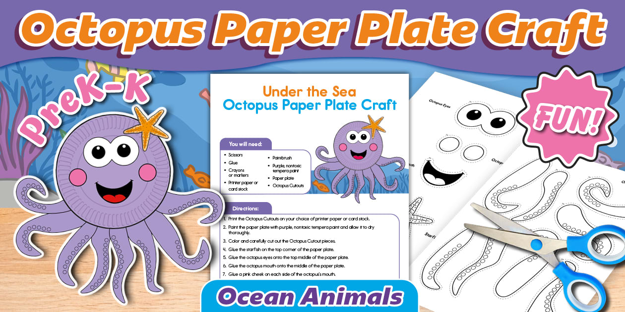 Under the Sea Octopus Paper Plate Craft - Twinkl