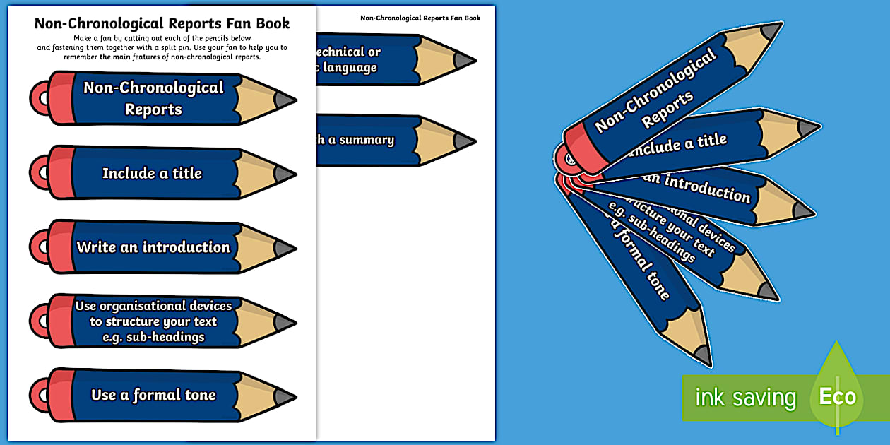 Non-Chronological Report Writing Prompt Fan - KS2 Resources