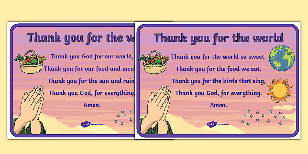 Prayer Posters: Thank You for the World