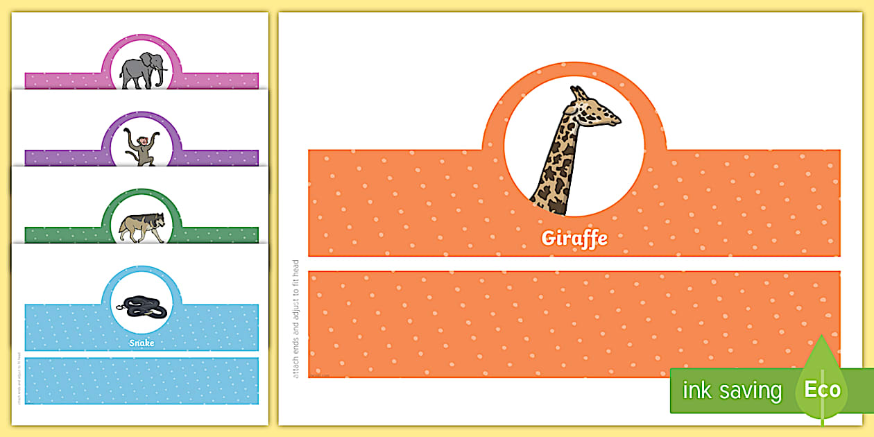 Zoo Animals Headband Game (teacher made) - Twinkl