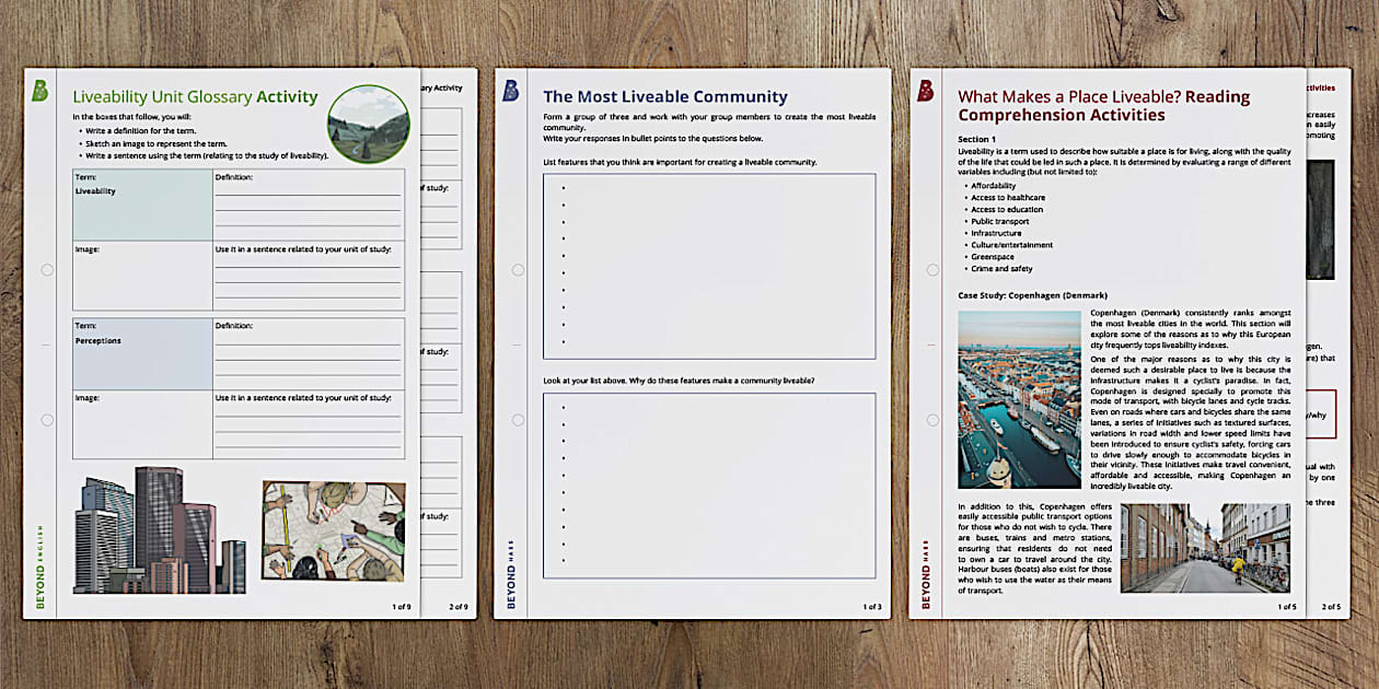 Place and Liveability Year 7 Geography Taster Pack - Twinkl