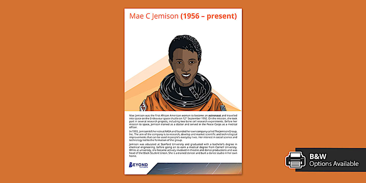 Mae C Jemison Display Poster (Teacher-Made) - Twinkl