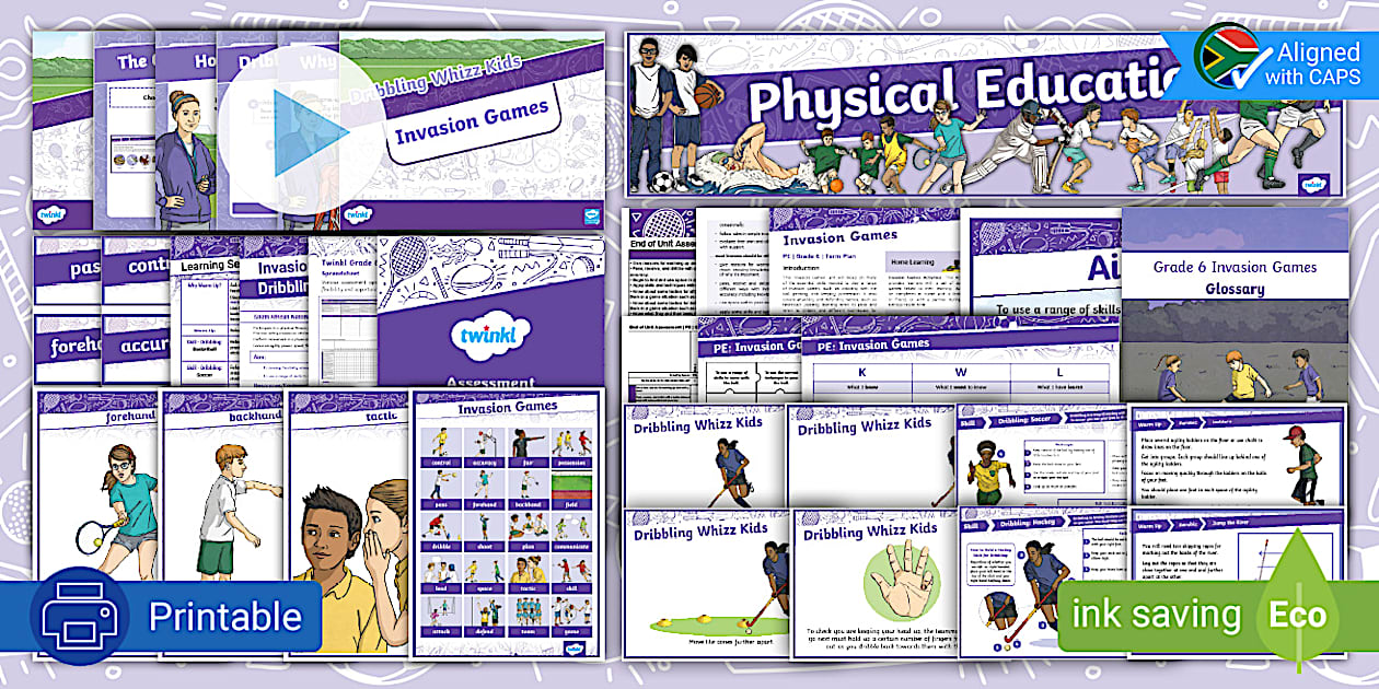 Grade 6 Physical Education Invasion Games Unit Pack - Twinkl